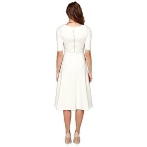 dantiya | Dresses | Dantiya Half Sleeve Elegant Back Zipper Aline Midi ...
